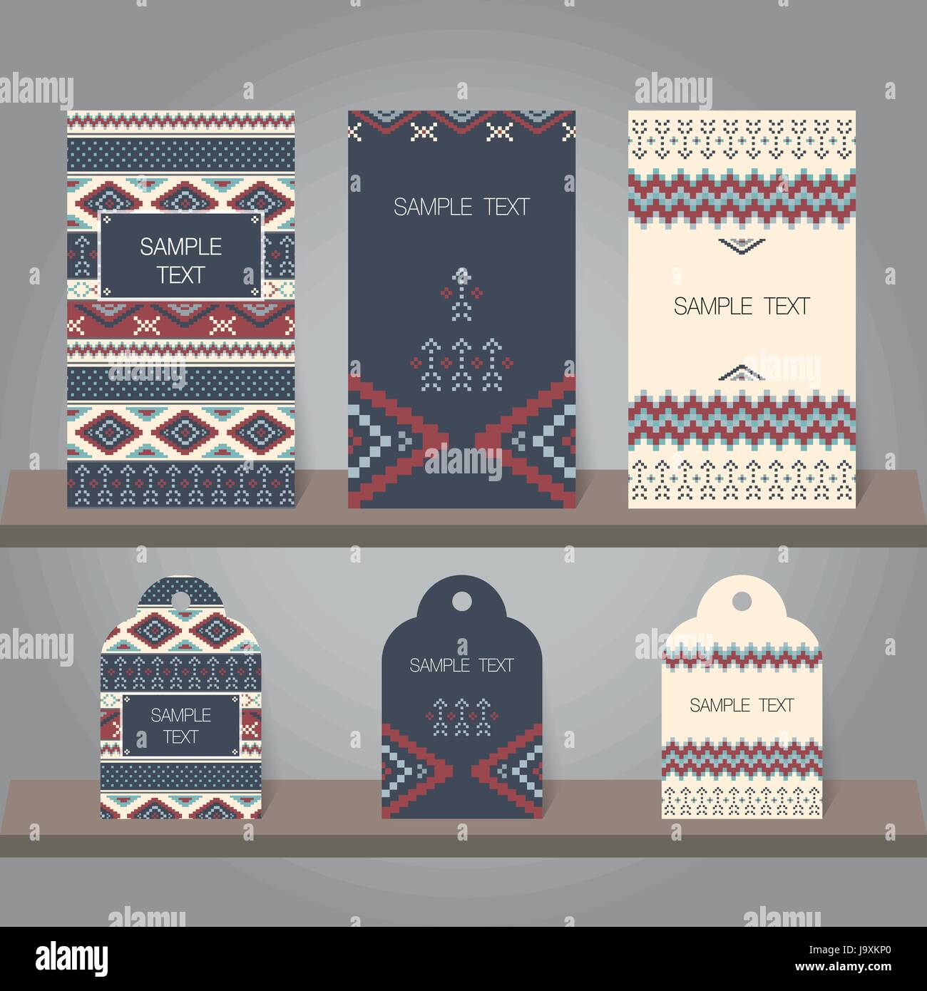 Set of abstract invitation and tags templates. Background for printed ...