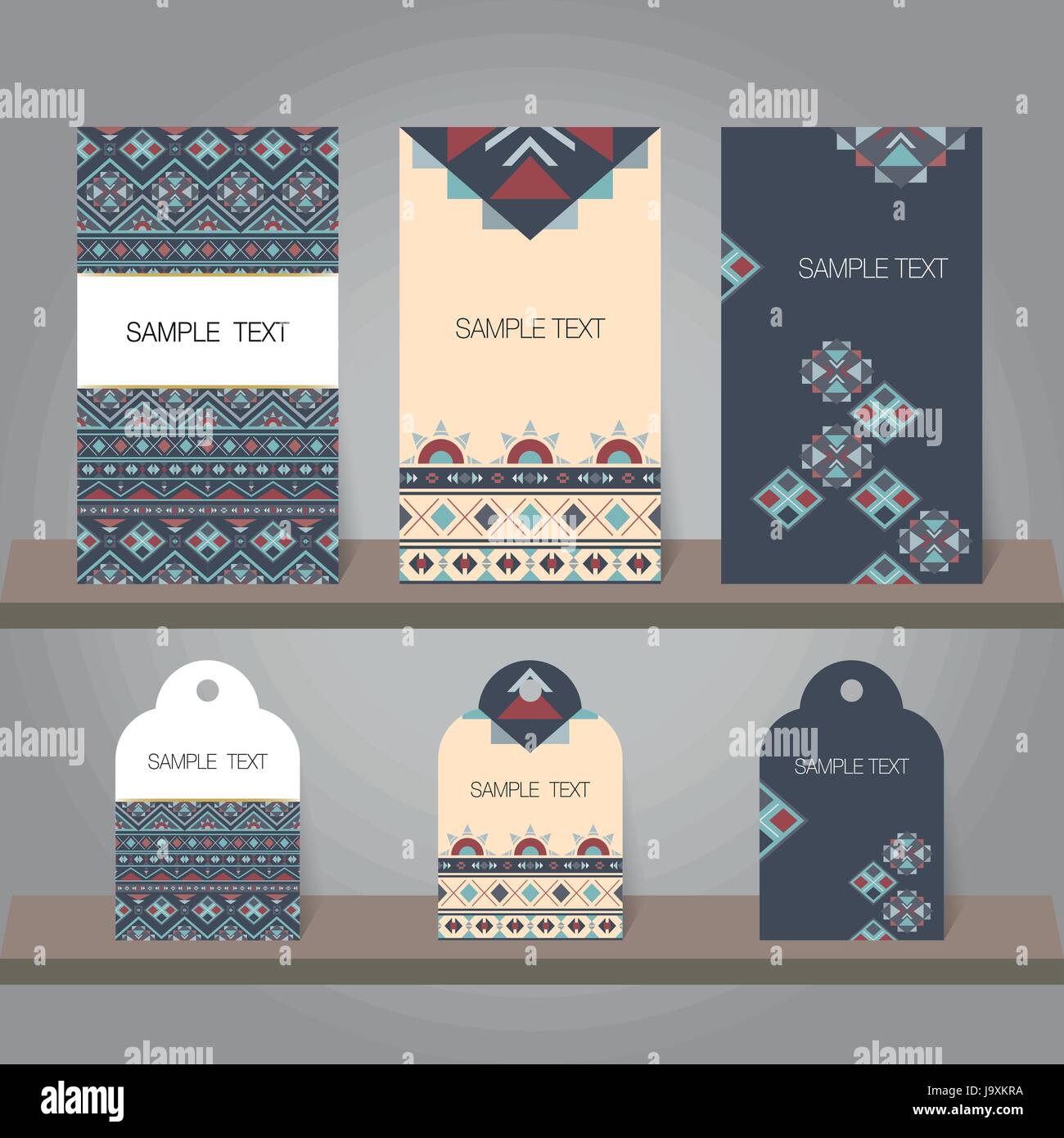 Set of abstract invitation and tags templates. Background for printed ...