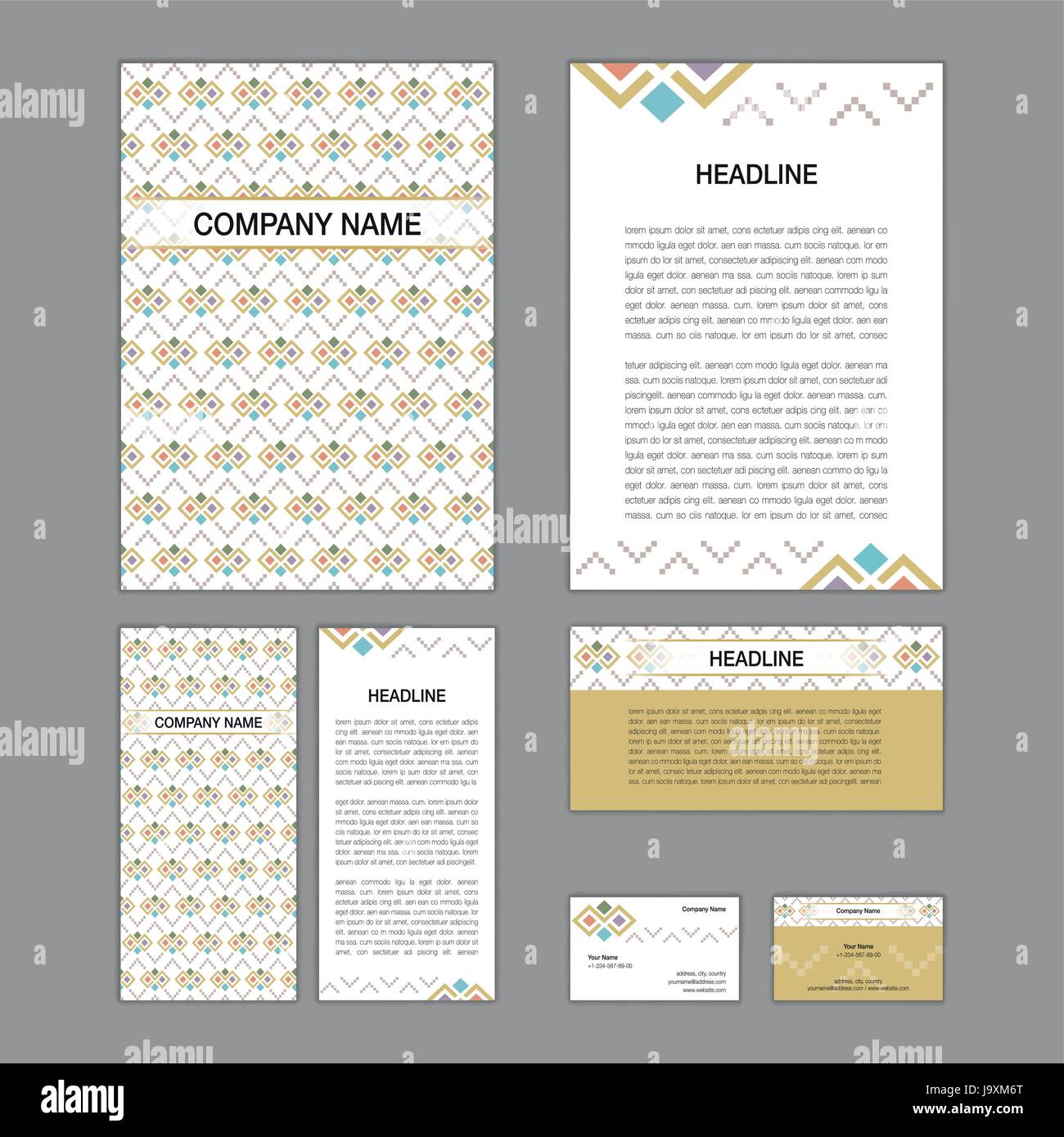 Set of abstract brochure templates. leaflet, banner, flyer, business ...