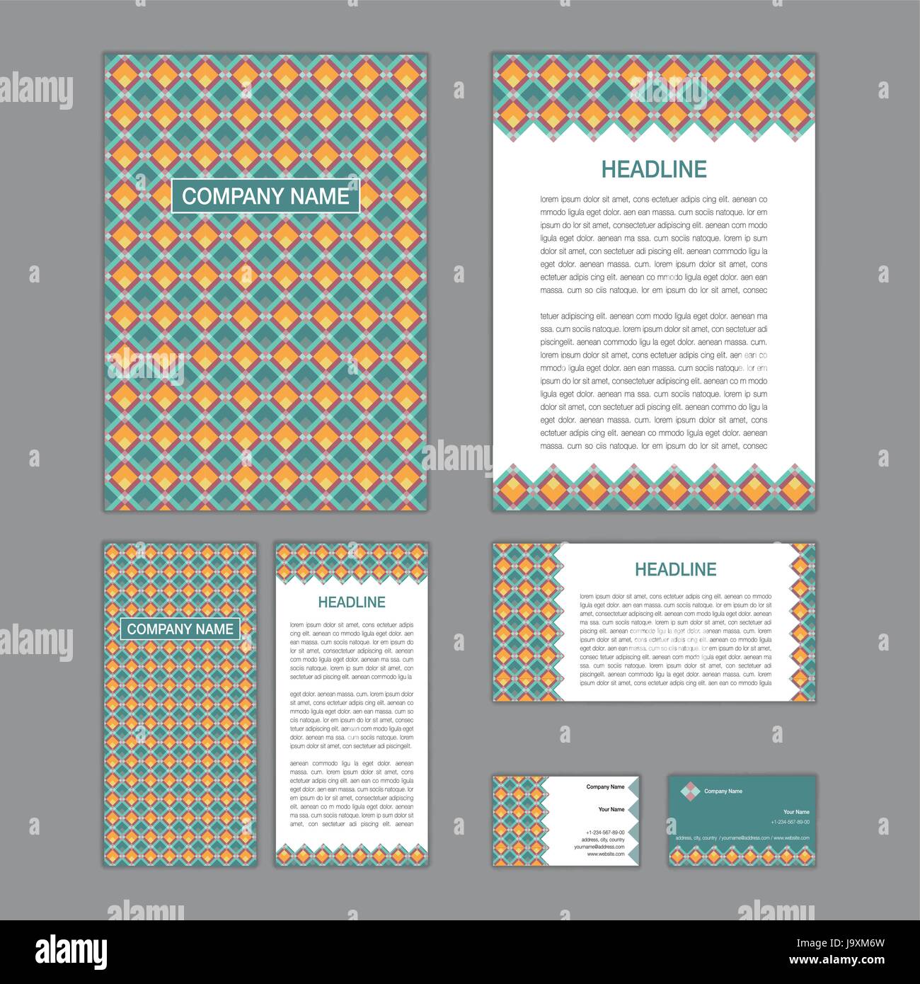 Set of abstract brochure templates. leaflet, banner, flyer, business ...