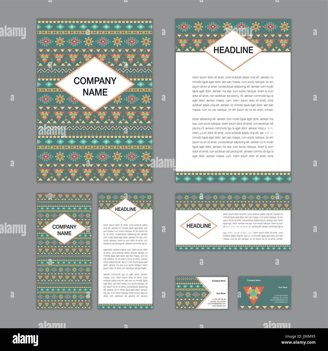 Set of abstract brochure templates. leaflet, banner, flyer, business ...