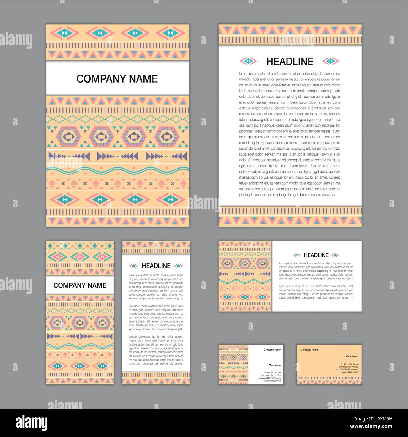 Set of abstract brochure templates. leaflet, banner, flyer, business ...
