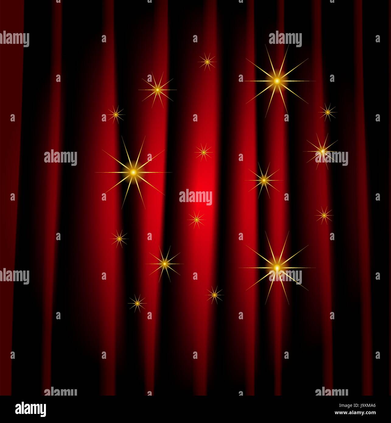 brightly red curtain, a background for design, vector illustration ...