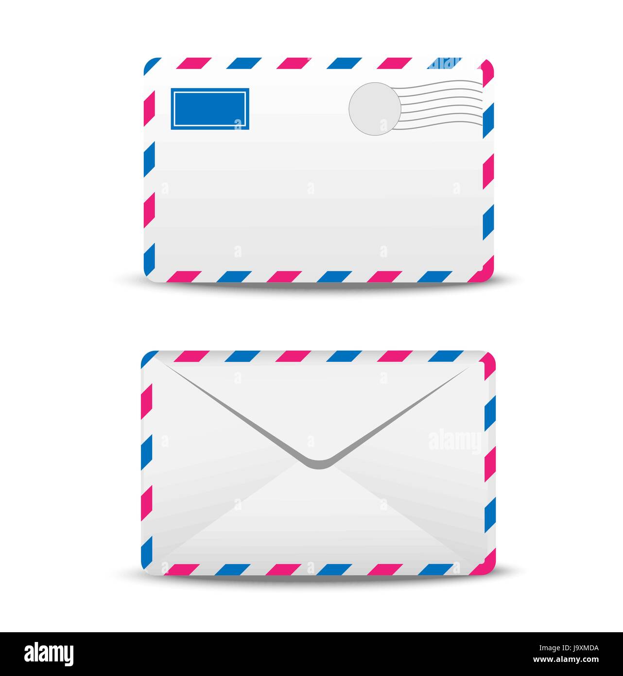 two envelopes air on a white background, vector illustration Stock ...