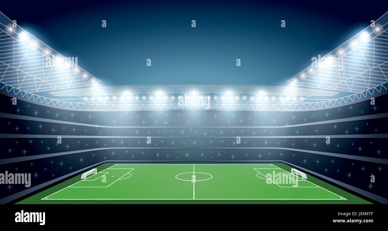 World cup soccer stadium night Stock Vector Images - Alamy