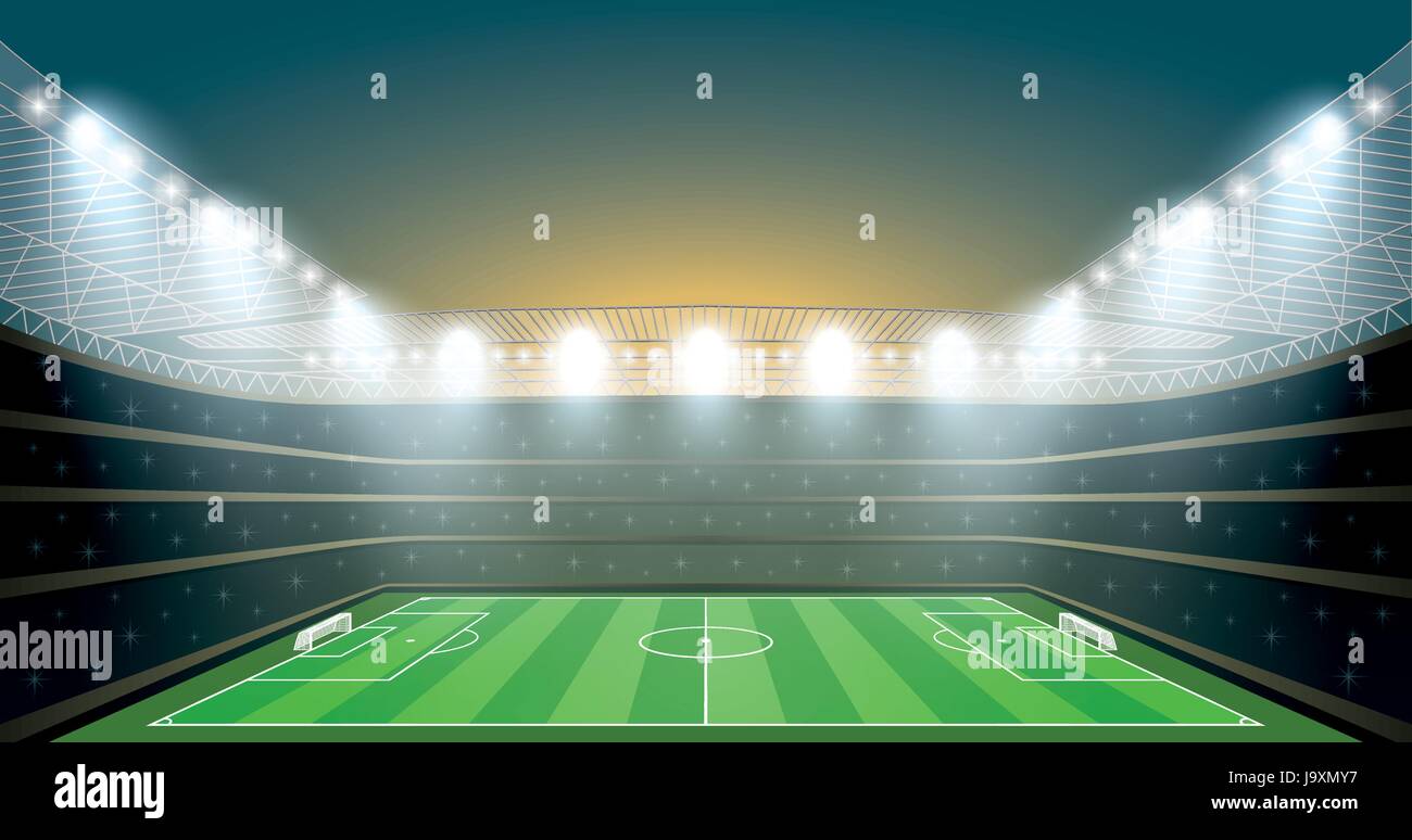 Football Stadium Lights Vector