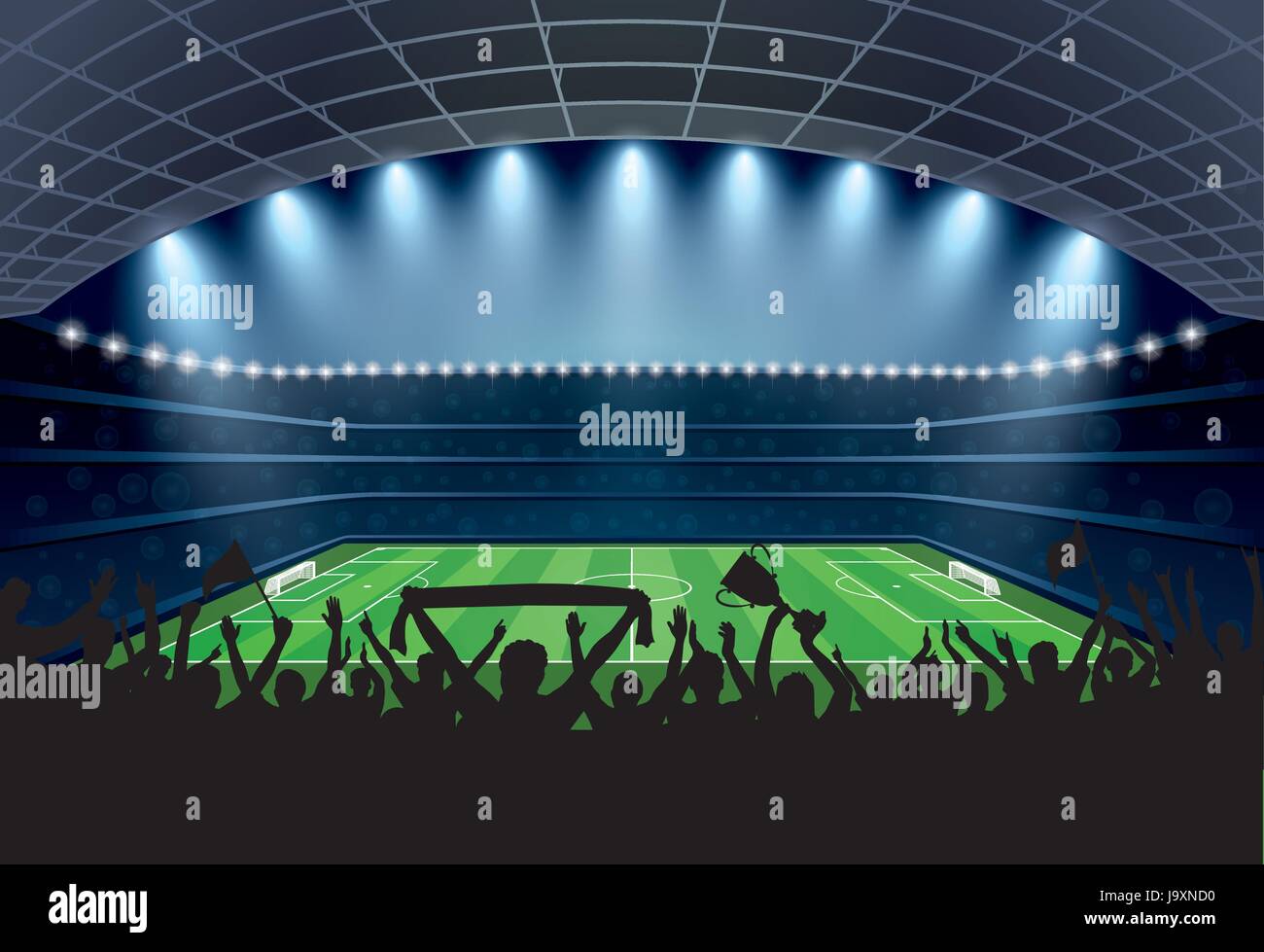 Crowd football stadium Stock Vector Images - Alamy