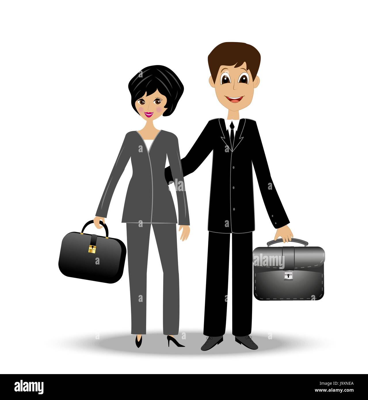 Happy business secretary manager Stock Vector Images - Alamy