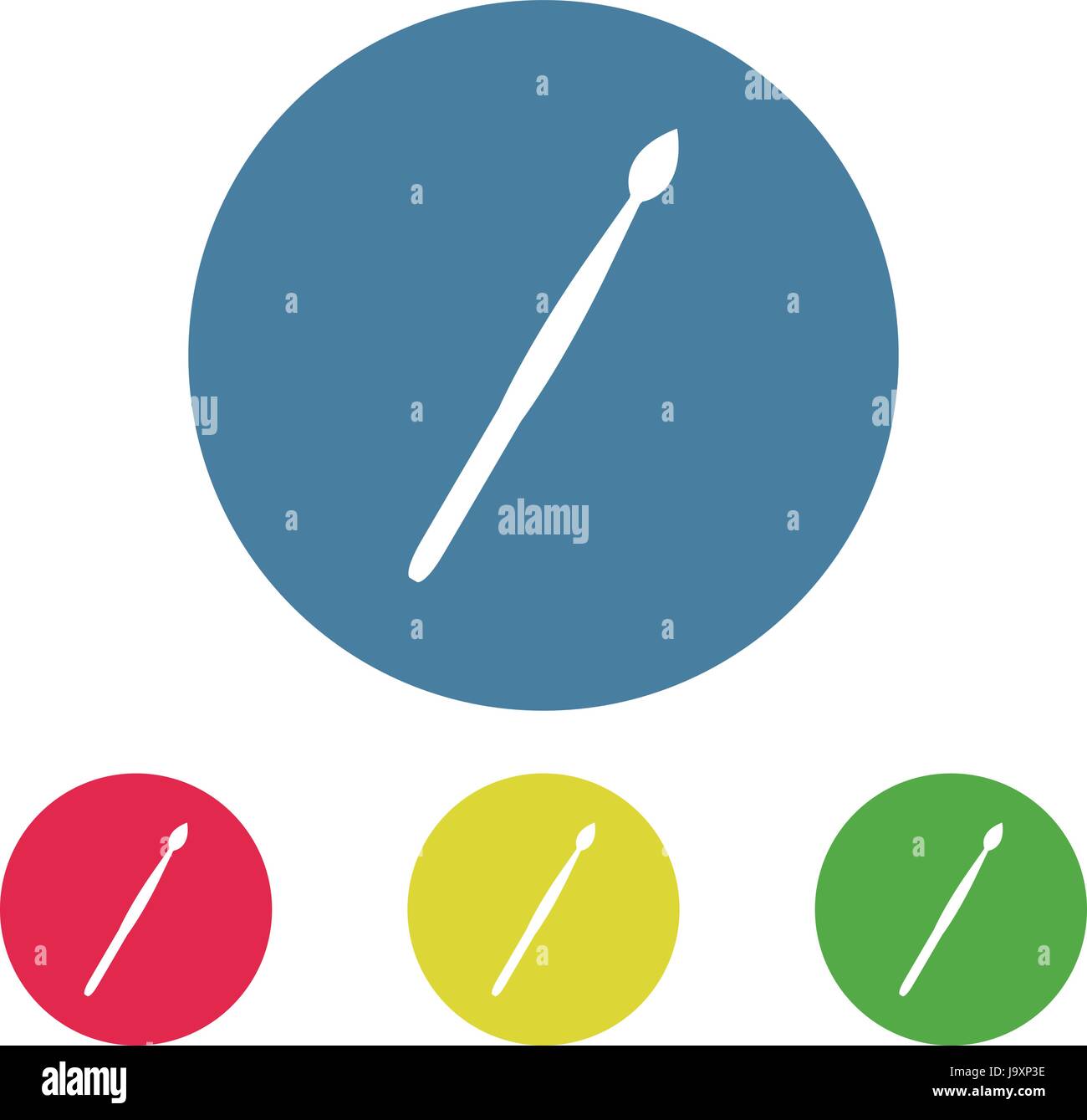 Set of icon brushes in vector on white background Stock Vector Image ...