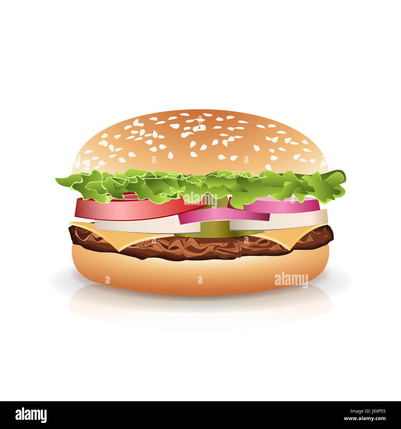 Fast Food Realistic Burger Vector. Set Hamburger Fast Food Sandwich ... Fast Food Realistic Burger Vector. Set Hamburger Fast Food Sandwich ...