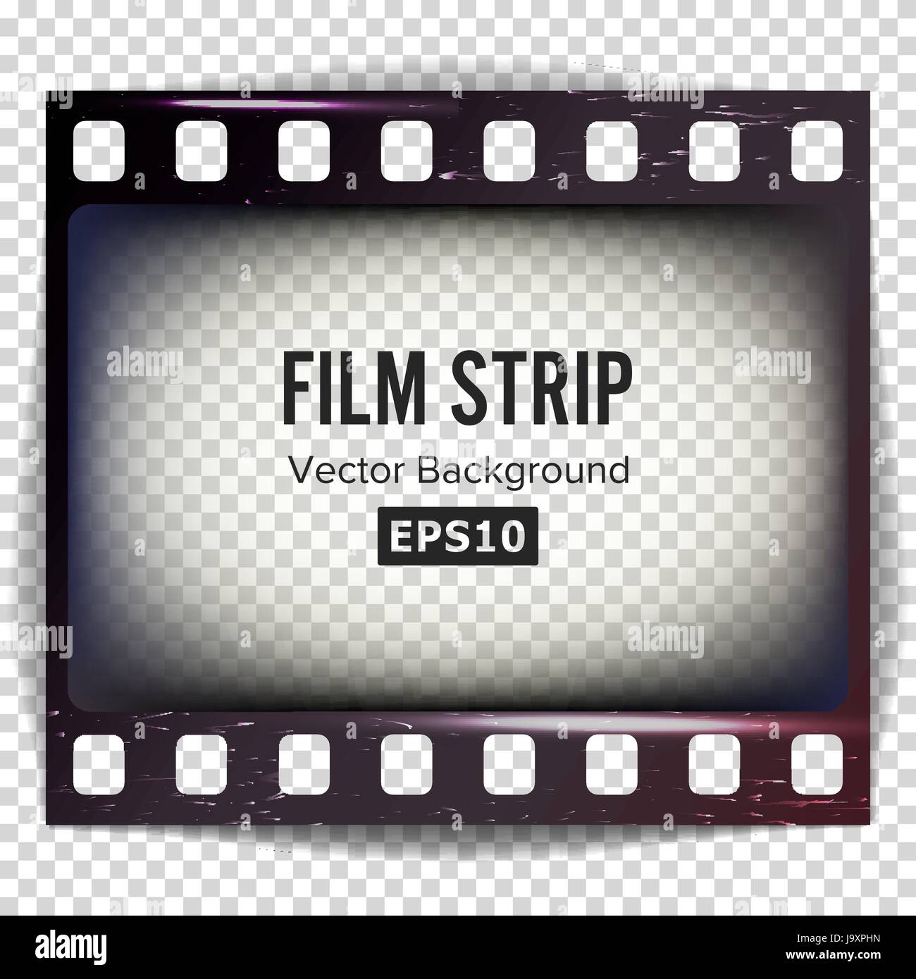 Film Strip Vector. Frame Strip Scratched Isolated On Transparent ...