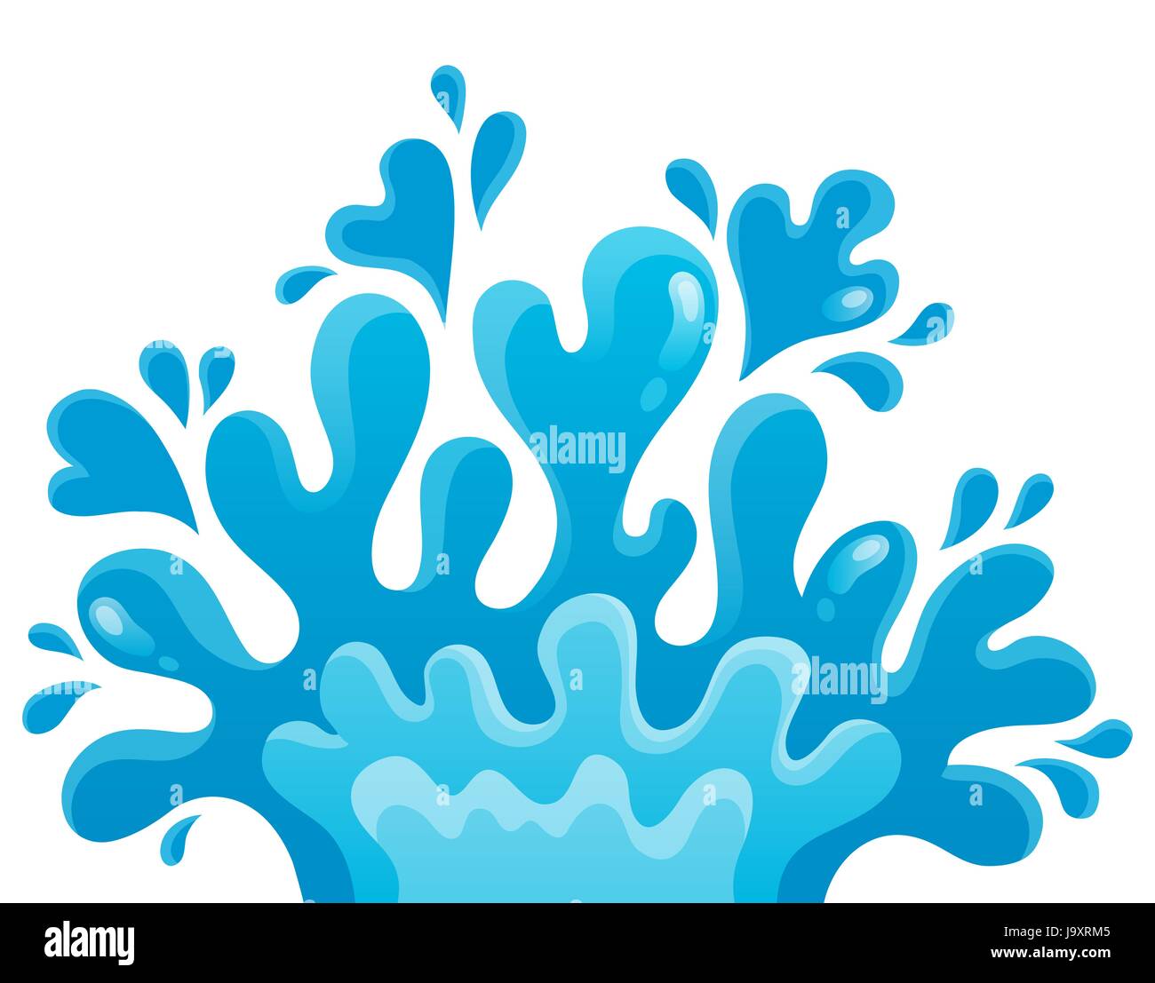 Water splash theme image 1 - picture illustration Stock Photo - Alamy
