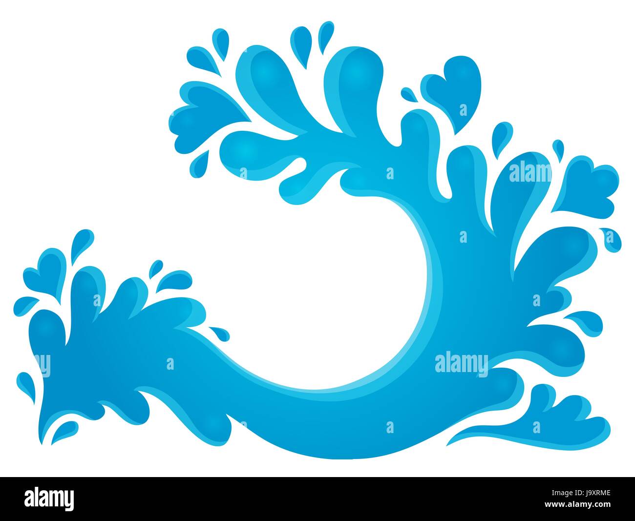 Water splash theme image 5 - picture illustration Stock Photo - Alamy