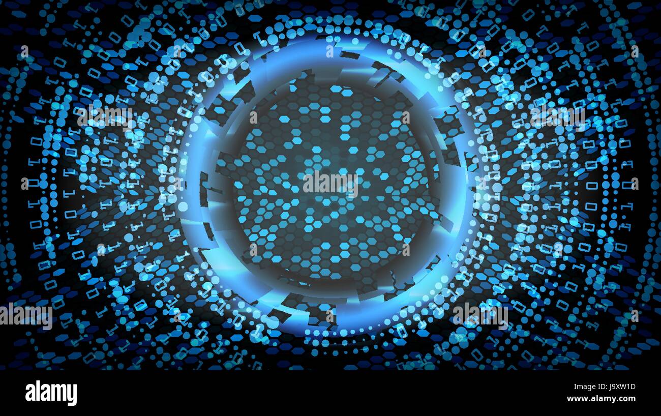 Future Technology Cyber Concept Background. Abstract Security Cyberspace. Electronic Data ...