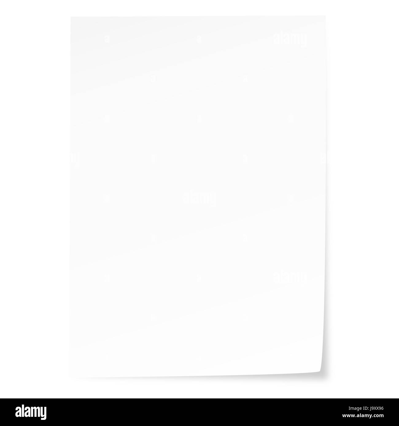 blank sheet of paper with protruding corner Stock Photo - Alamy