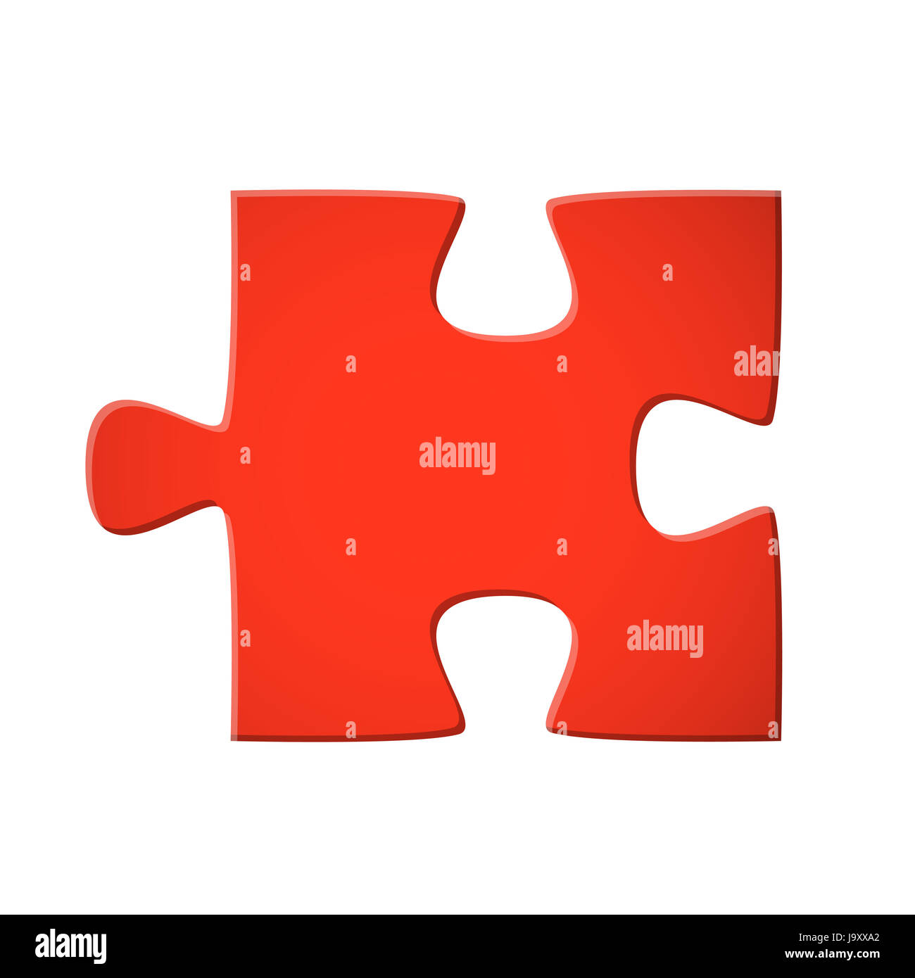 puzzle piece red Stock Photo - Alamy