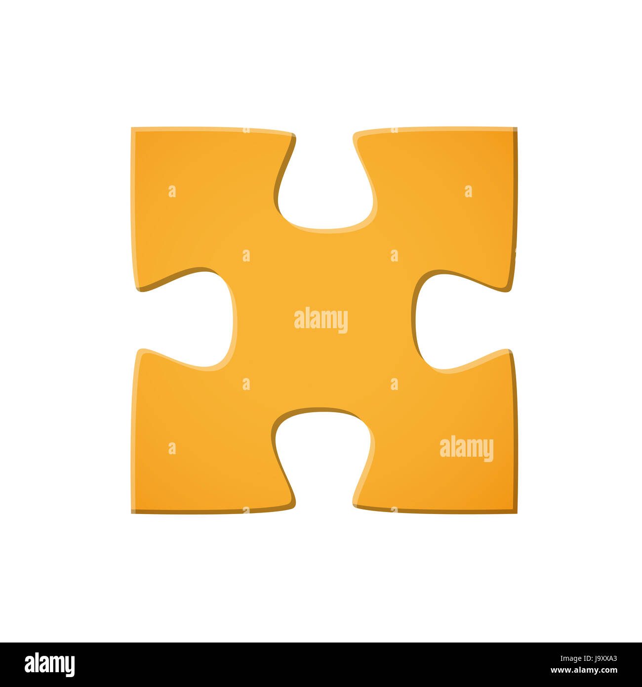 puzzle piece yellow Stock Photo - Alamy