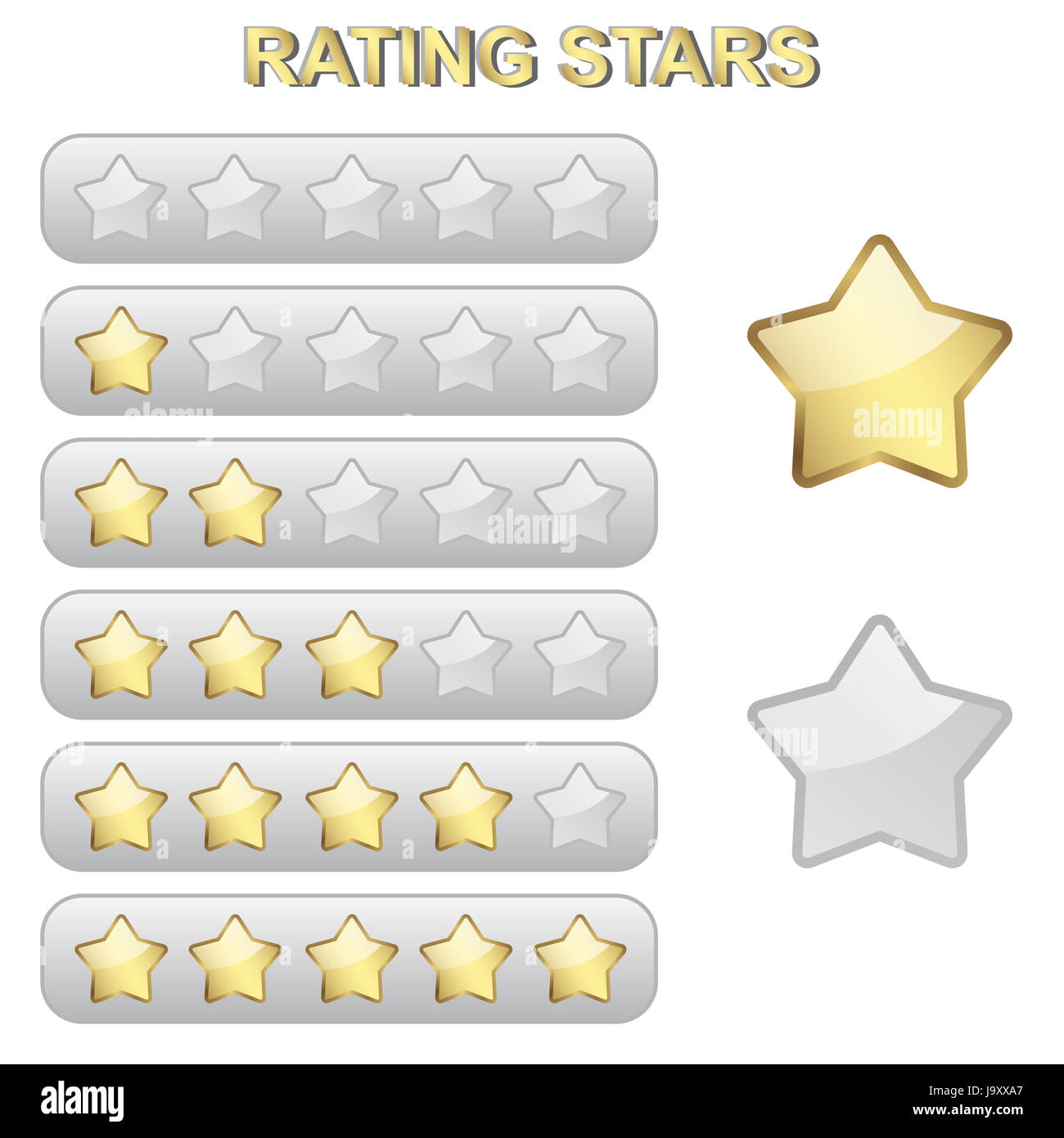 rating stars - 0 to 5 Stock Photo - Alamy