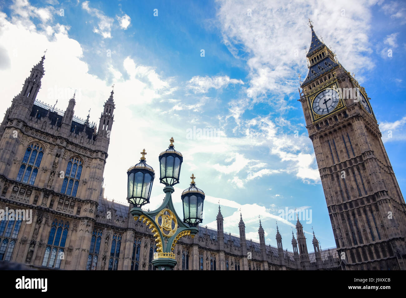 The Palace of Westminster with Big Ben clock tower in London, England ...