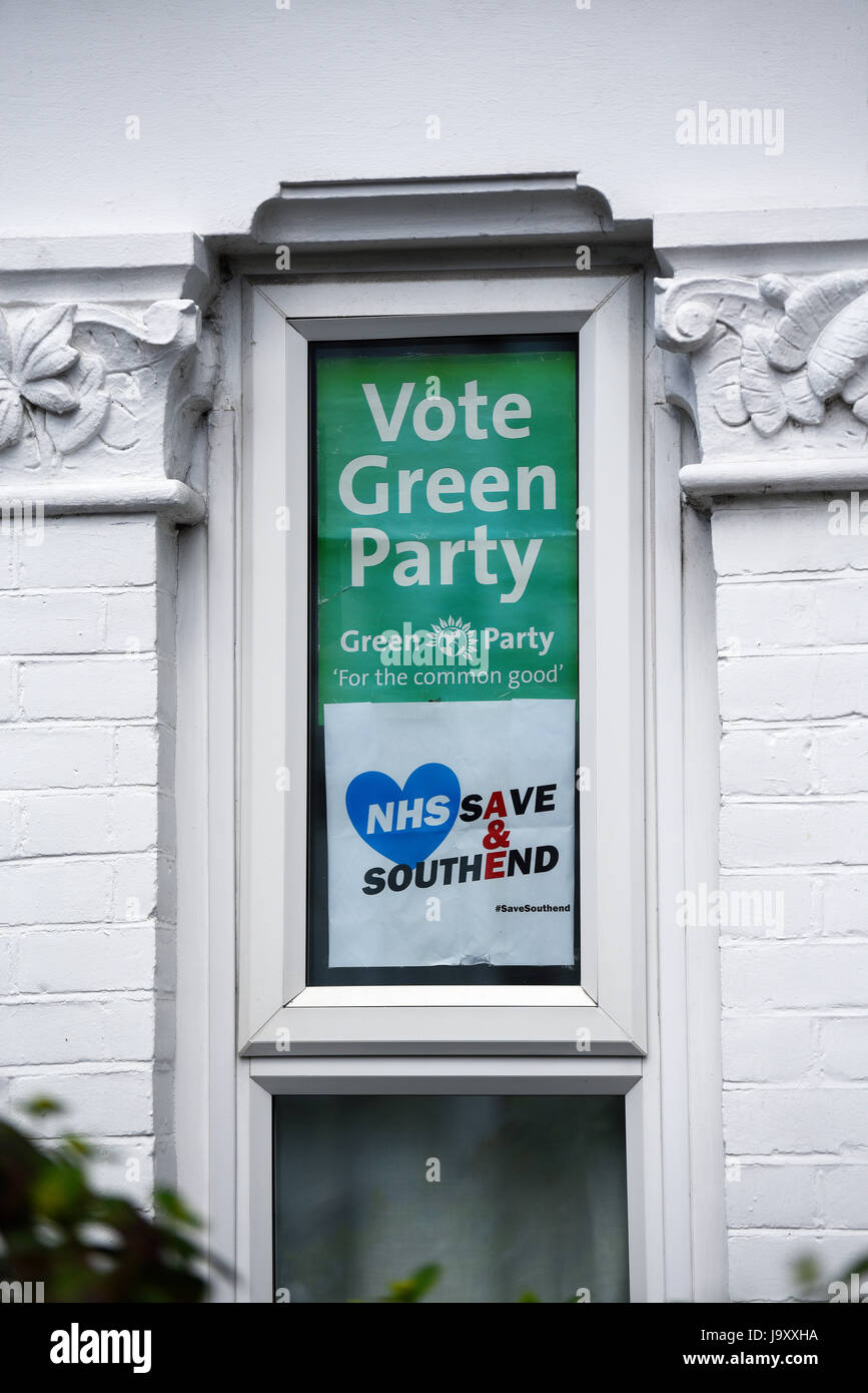 Vote Green Party poster in a house front window, with support for ...