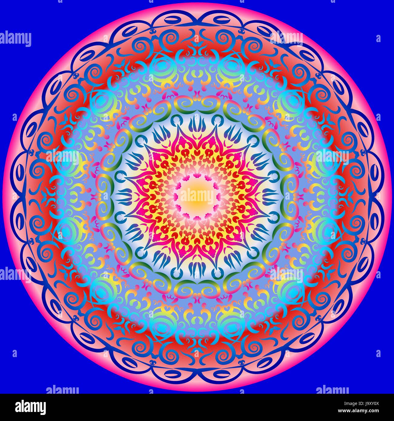 Circular pattern in bright colors Stock Vector Image & Art - Alamy