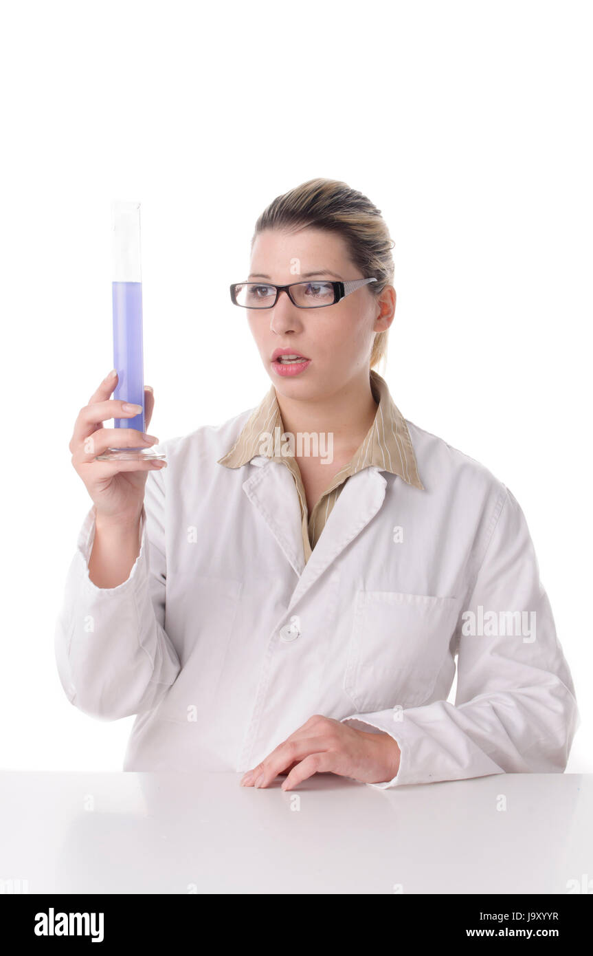 young chemist looking surprised Stock Photo - Alamy