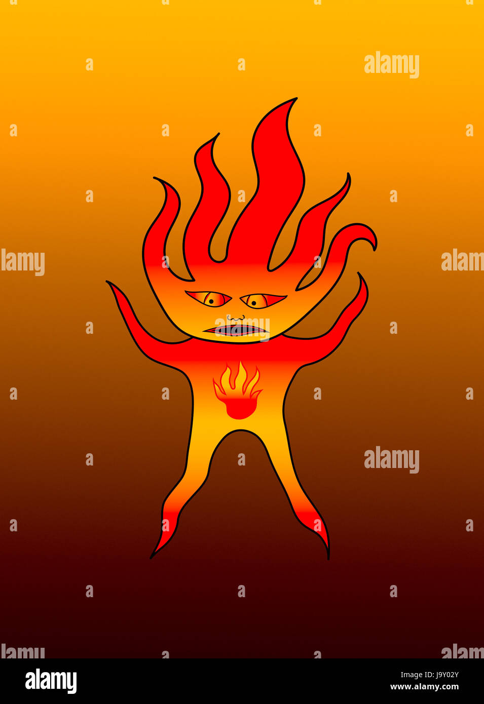 Fiery little man Stock Photo - Alamy