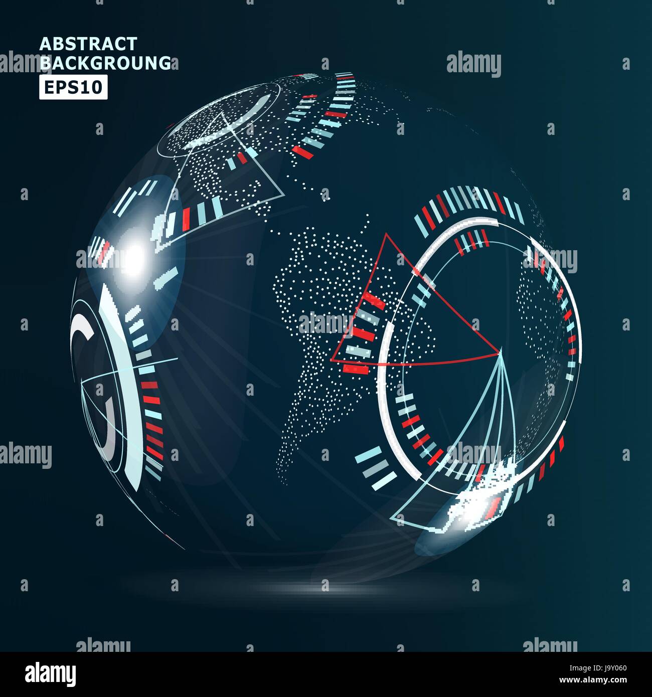 Futuristic Globalization Interface. Modern Earth Concept. Technological ...