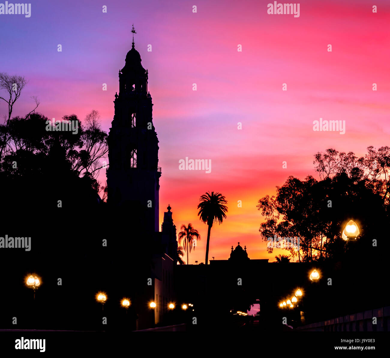 Sunrise in Balboa Park, San Diego Stock Photo - Alamy