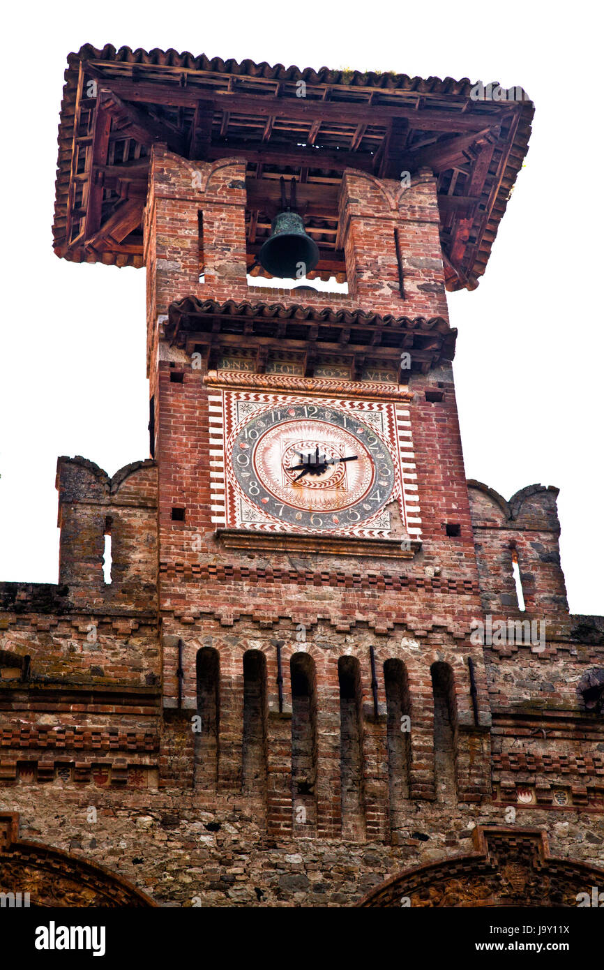 tower, clock, medieval, castle, building, chateau, tower, garden, clock ...