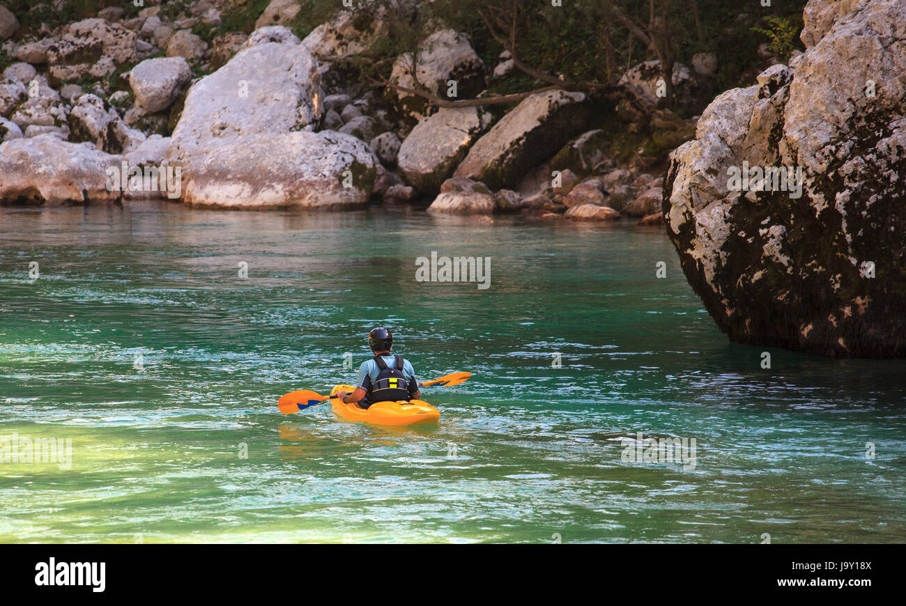 sport, sports, kayak, canoe, river, water, slovenia, humans, human ...