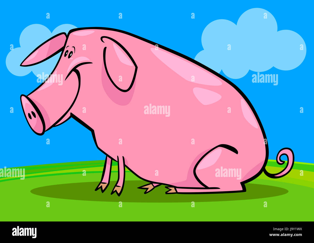 animal, illustration, farm, country, cartoon, maddening, pert ...