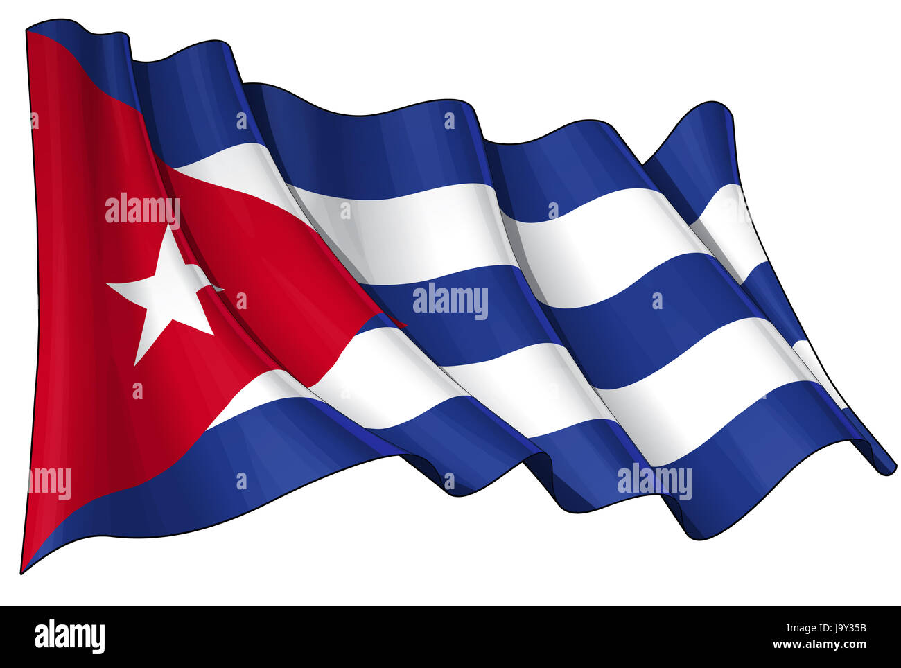 flag, cuba, cuban, spanish, caribbean, havana, blue, emblem ...