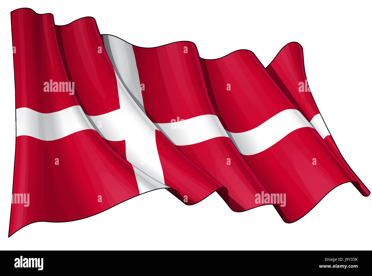 Denmark krone flag hi-res stock photography and images - Alamy