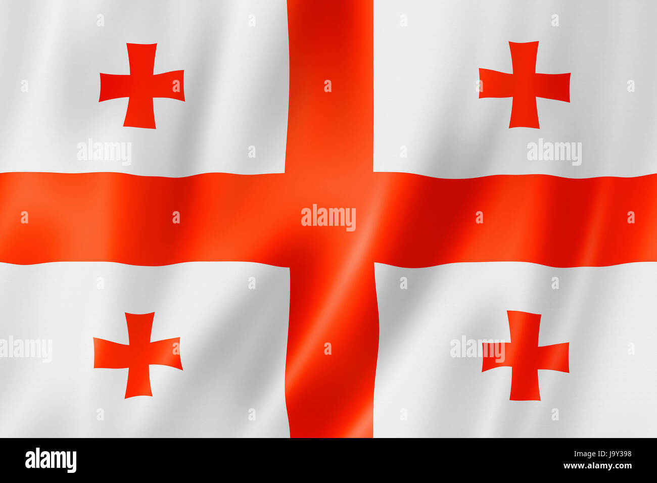 Satin texture georgian flag hi-res stock photography and images - Alamy
