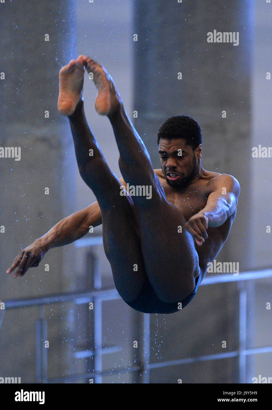 Yona Knight-Wisdom competing in the Mens 3m during the British Diving ...