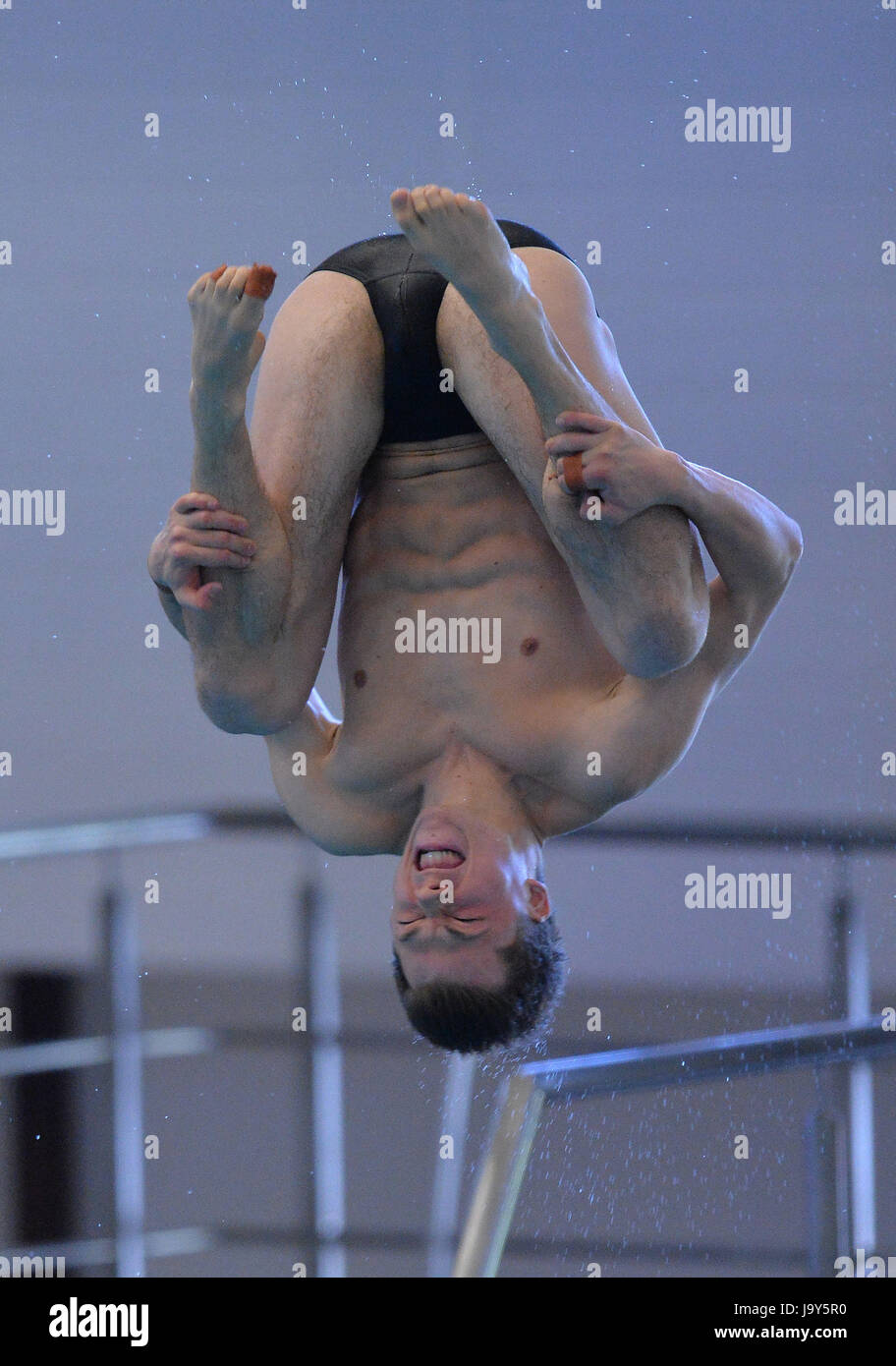Freddie Woodward competing in the Mens 3m during the British Diving ...