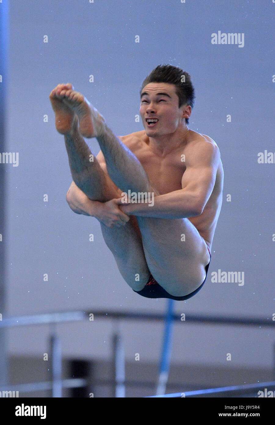 Daniel Goodfellow competing in the Mens 3m during the British Diving ...