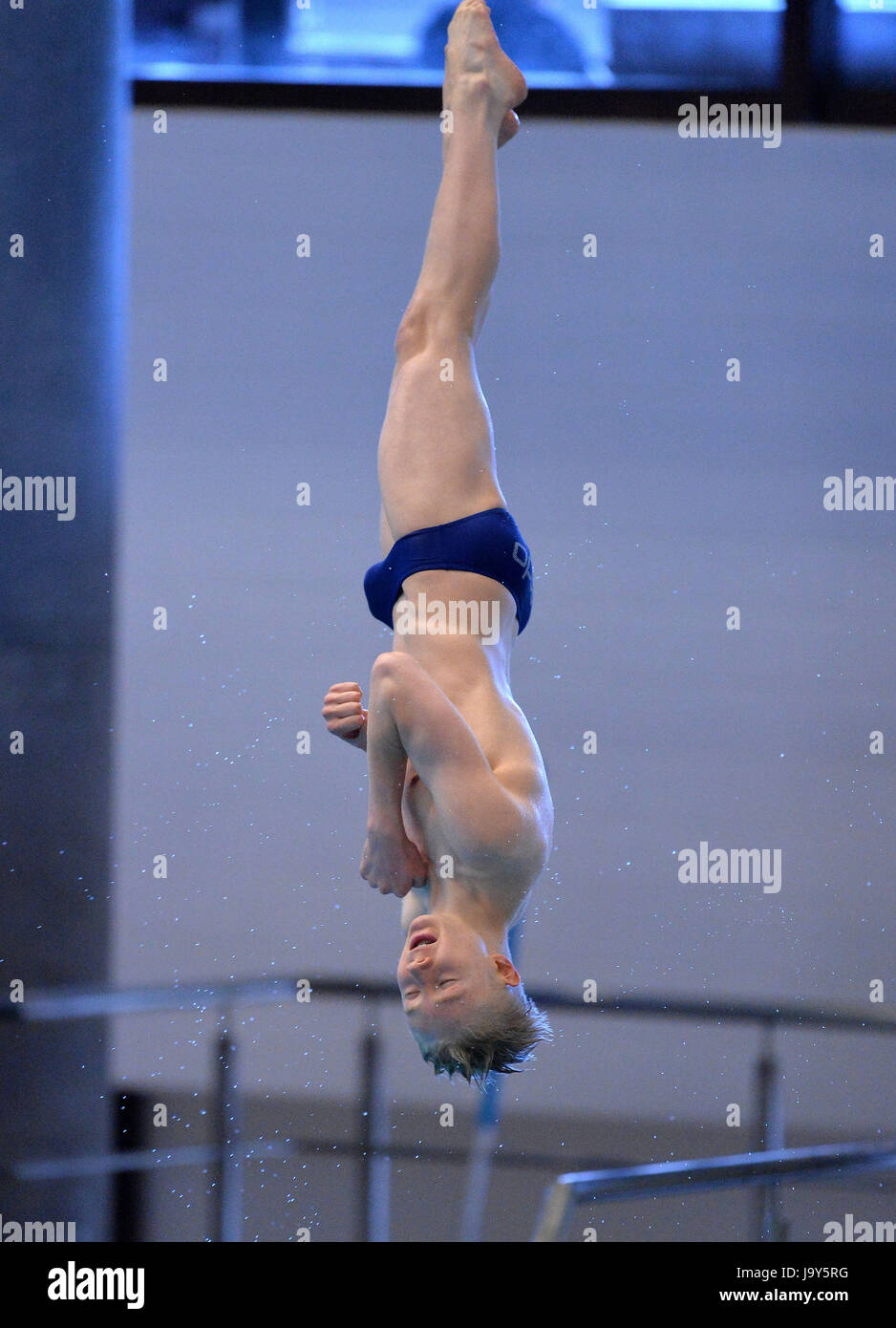 Lucas Thompson competing in the Mens 3m during the British Diving ...