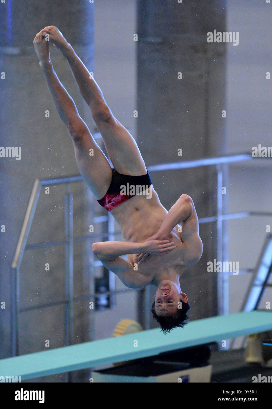 Aidan Heslop competing in the Mens 3m during the British Diving ...