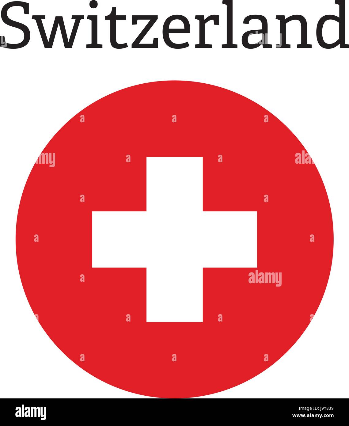 Red cross icon. Swiss flag vector icon Stock Vector Image & Art - Alamy
