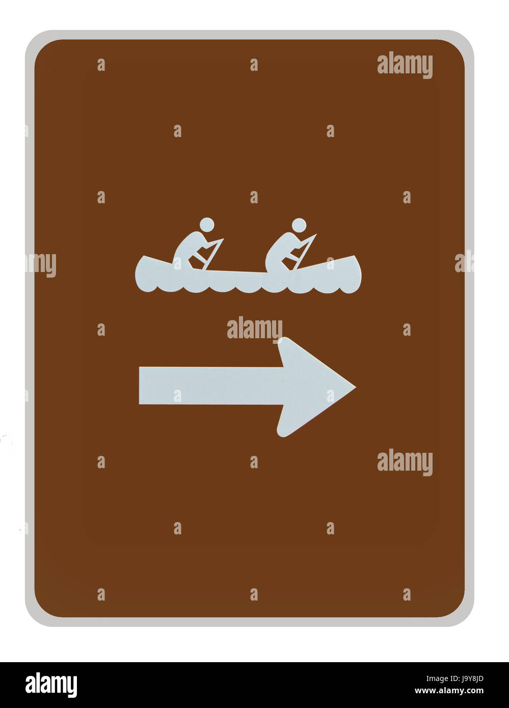 road sign - canoeing Stock Photo - Alamy