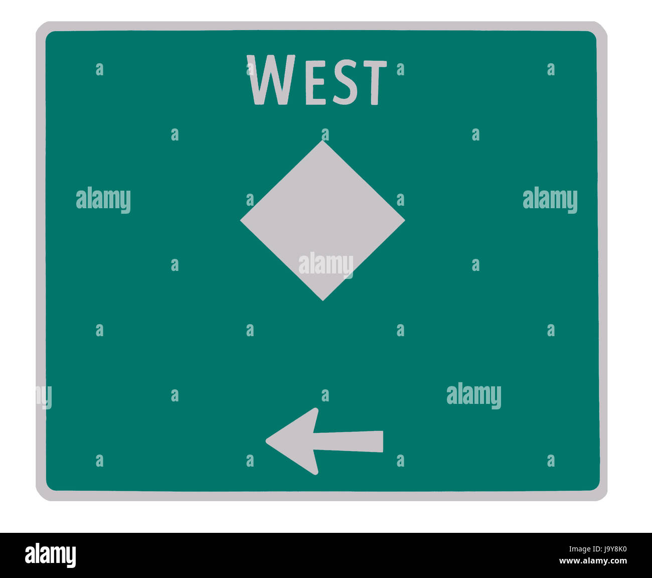 Road sign West Stock Photo - Alamy