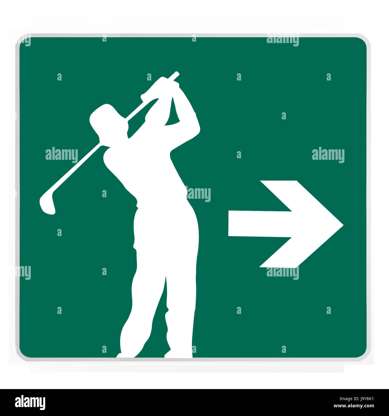 Golf club warning sign Cut Out Stock Images & Pictures - Alamy