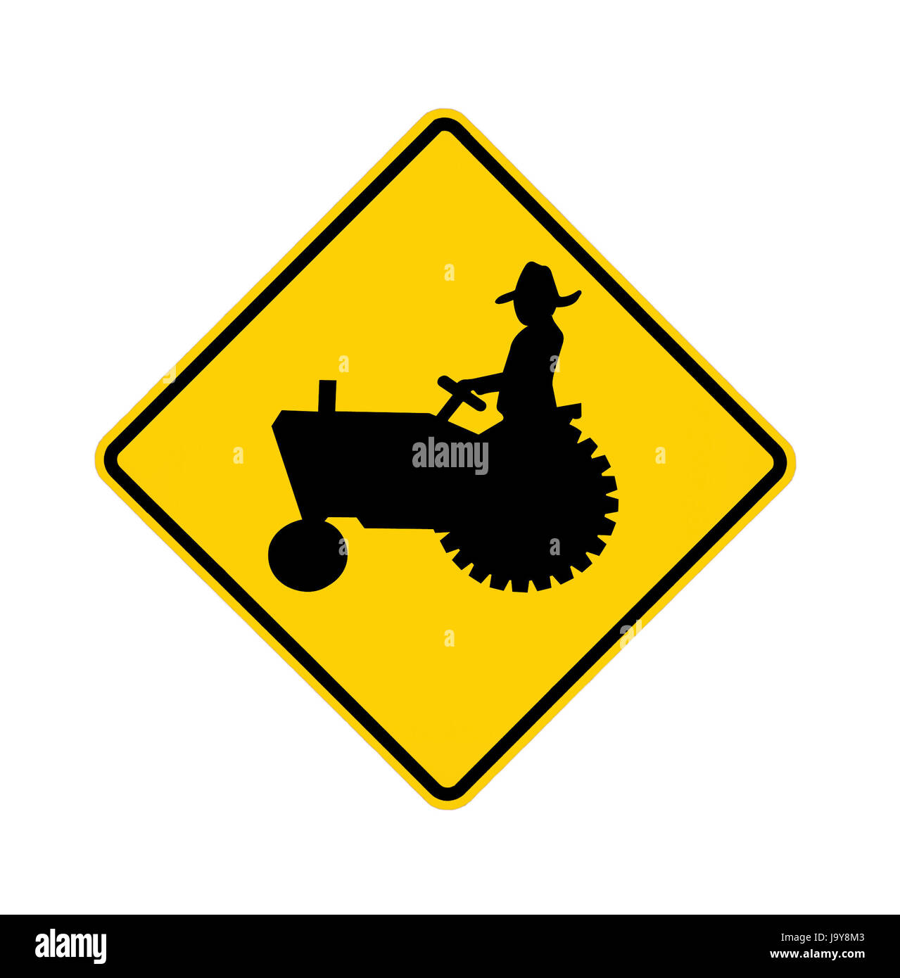 road sign - tractor Stock Photo - Alamy