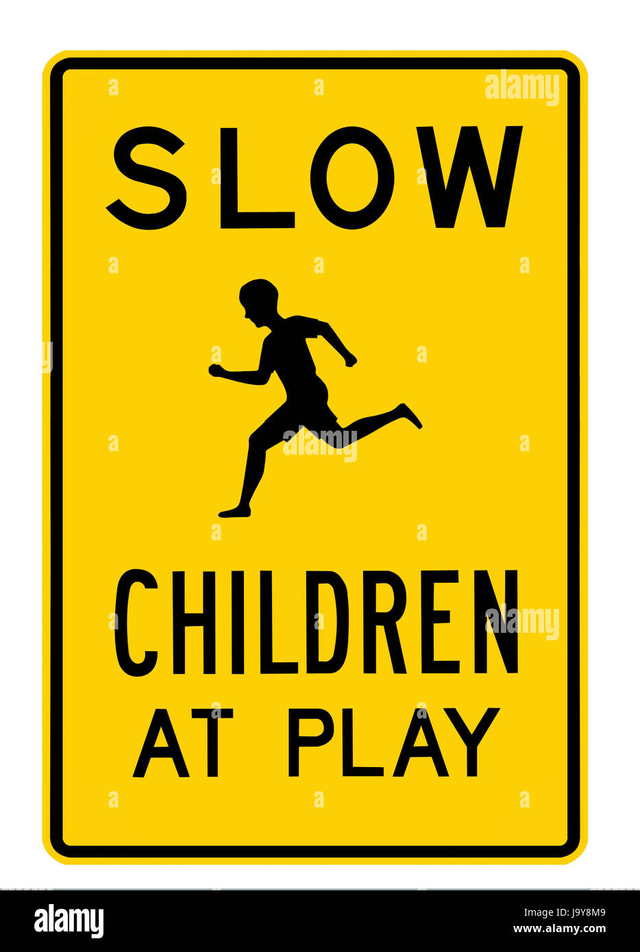 Slow Warning Sign Cut Out Stock Images & Pictures - Alamy