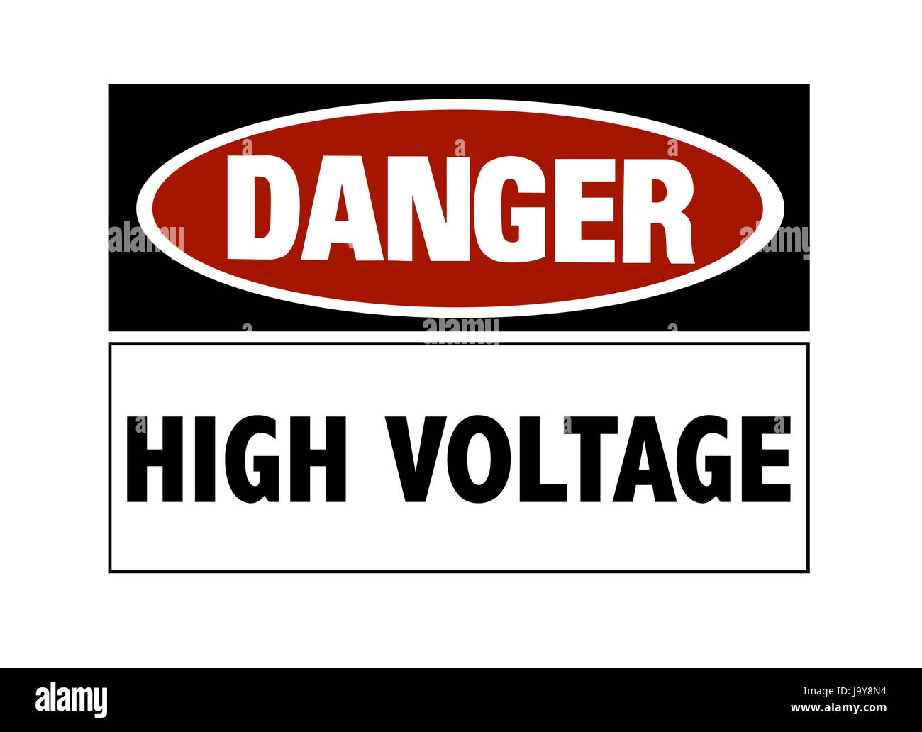 Danger high voltage sign on Cut Out Stock Images & Pictures - Alamy