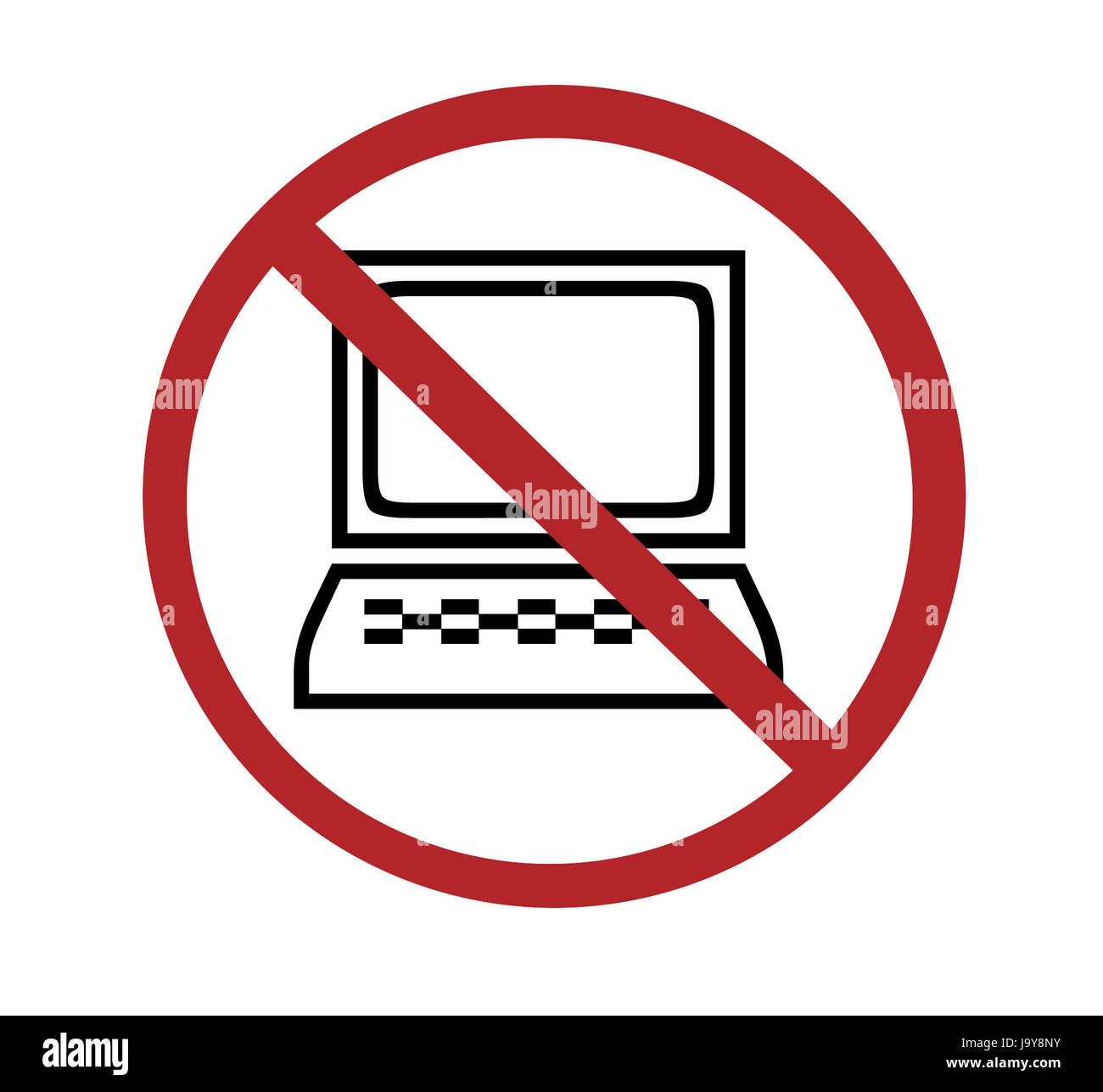 No Computer Sign