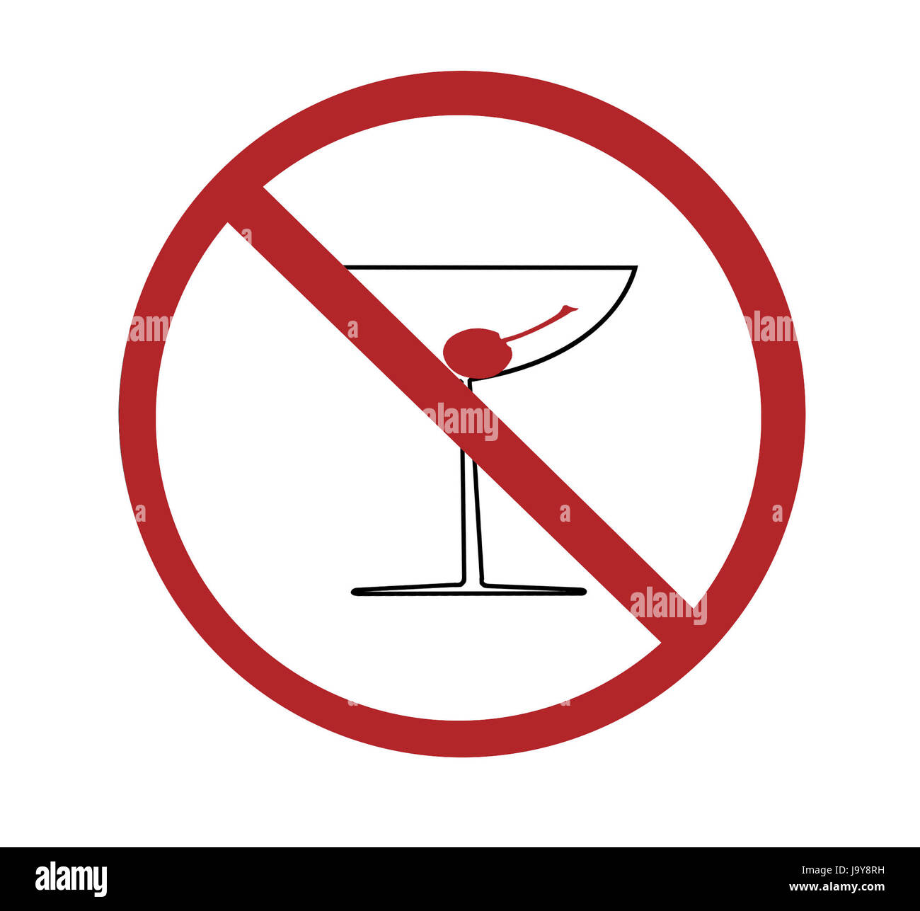 Sign stop alcohol on Cut Out Stock Images & Pictures - Alamy