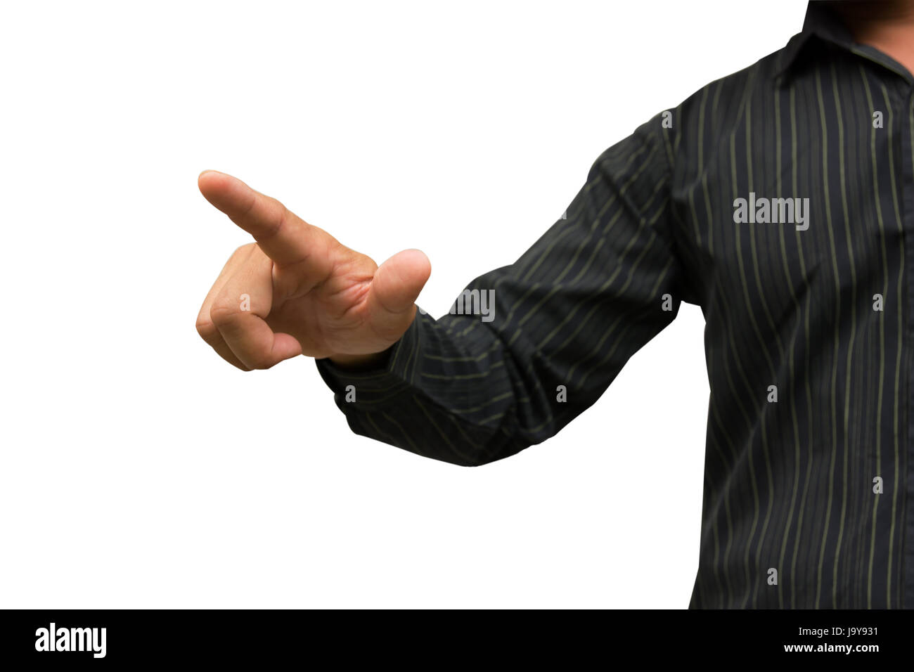 Business man pointing finger isolated on white background Stock Photo ...